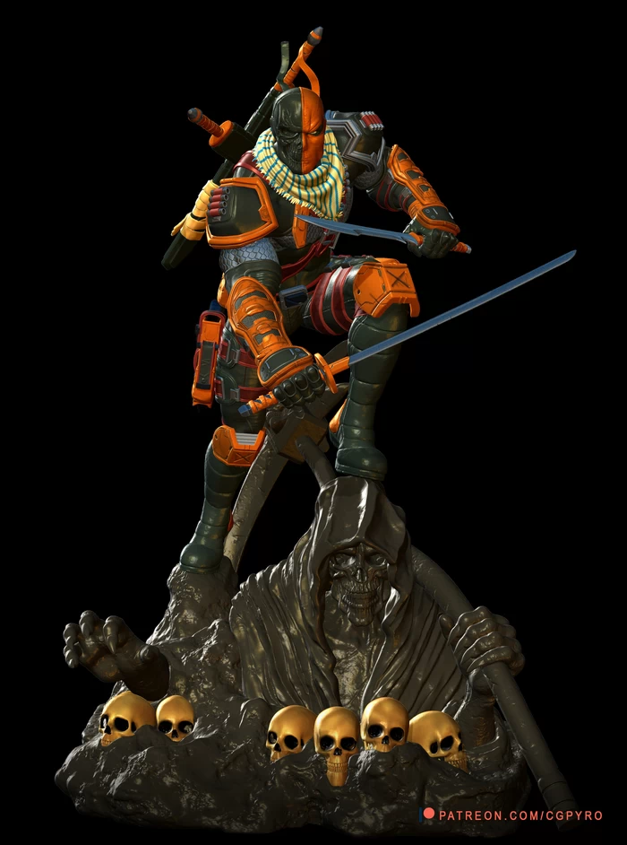 DeathStroke – DC Comics ,Free 3d Model STL. - The World of Freddy's 3d ...