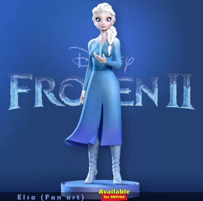 Elsa – Frozen – Disney , Free 3d Model STL.